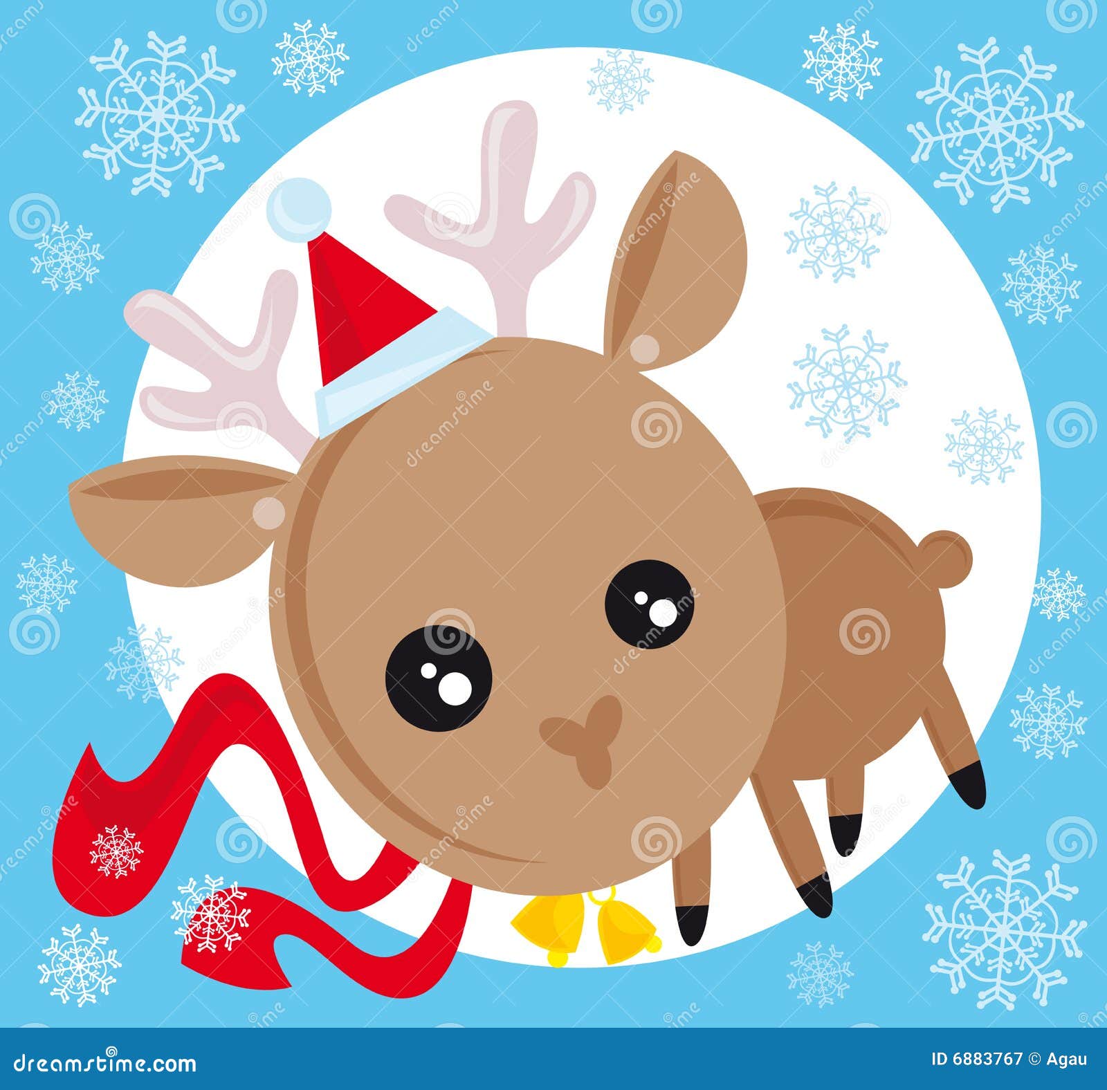Het rendier van Kerstmis vector illustratie. Illustration of rendier ...