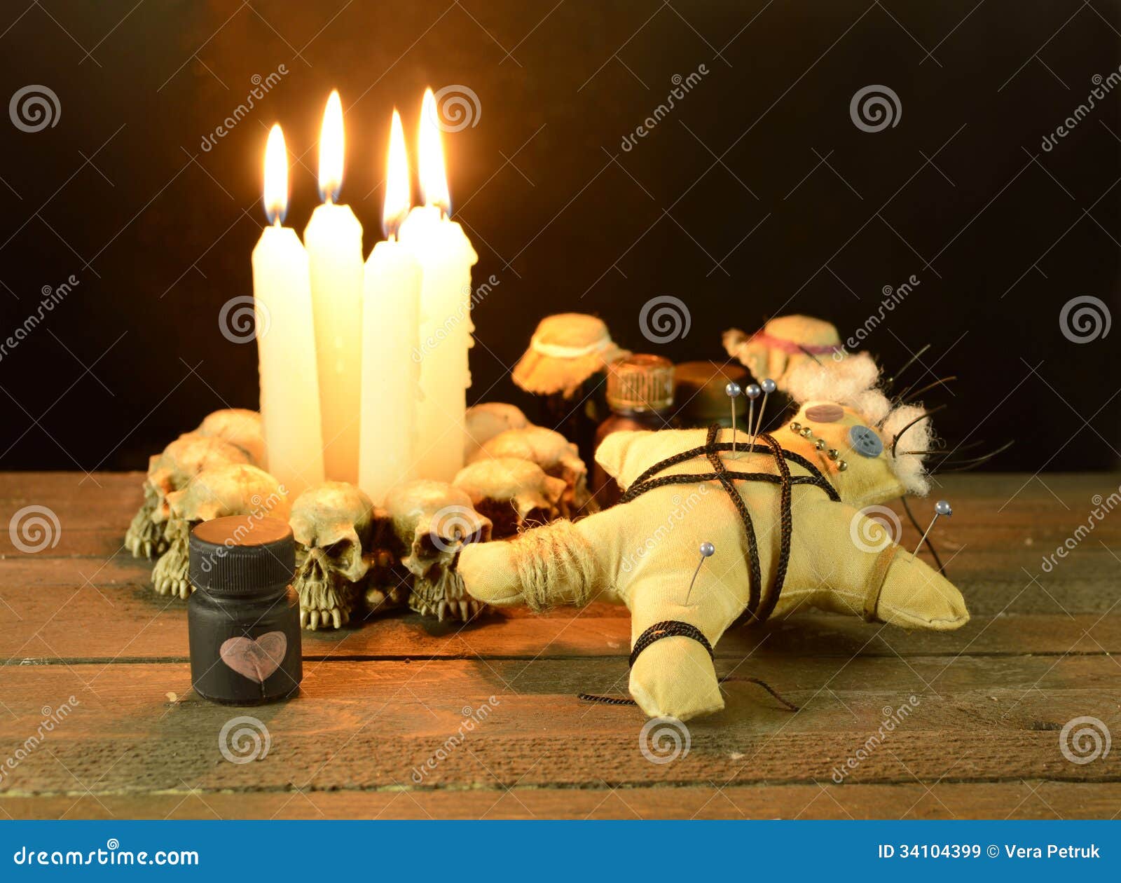 Het Ritueel Van Het Liefdevoodoo Stock Afbeelding - Image of halloween ...