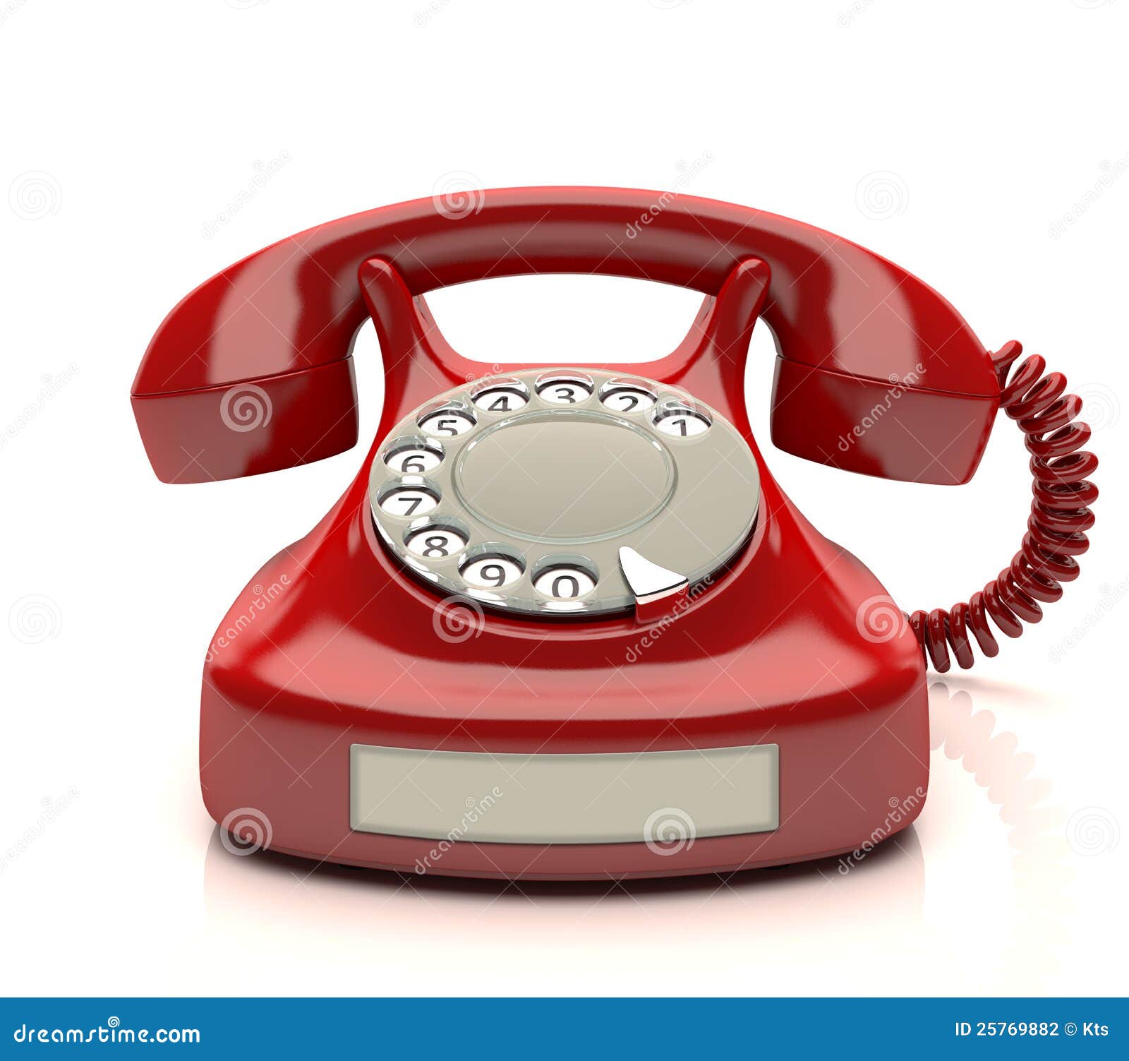 Het Rode Etiket Van De Telefoon Stock Illustratie - Illustration of ...