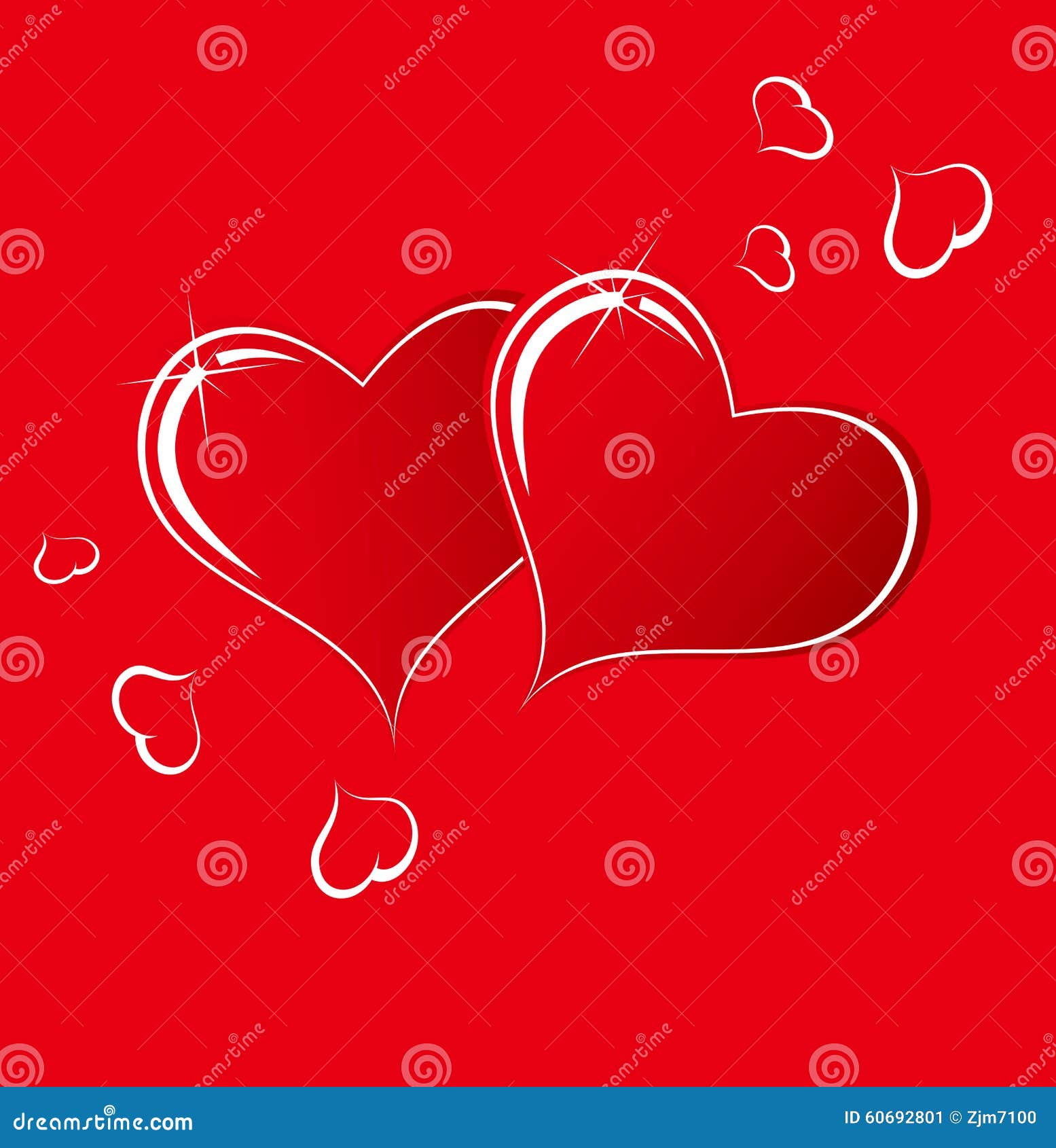 Het rode hart vector illustratie. Illustration of getrokken - 60692801