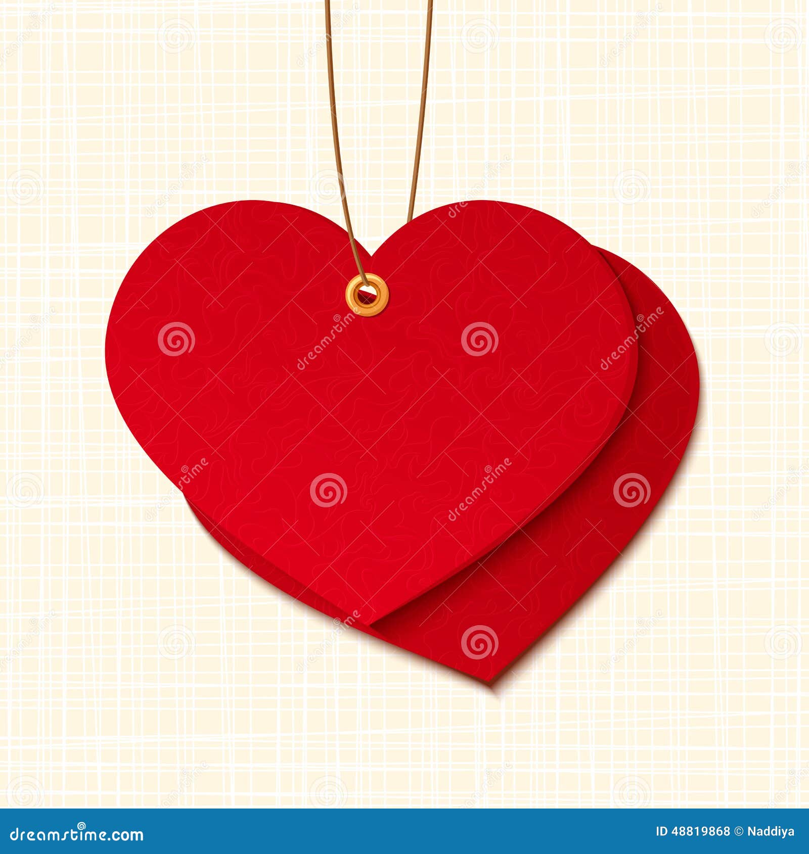 Het Rode Hart Vormde Etiket Vector Eps-10 Vector Illustratie ...