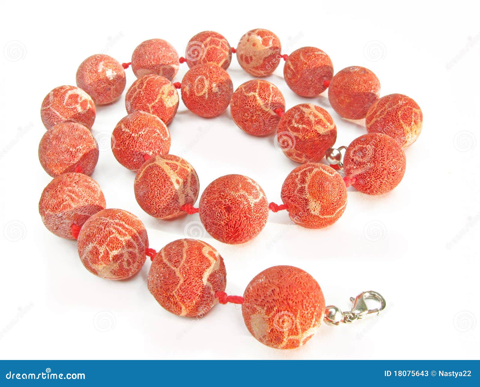 Het Rode Koraal Parelt Juwelen Stock Afbeelding - Image of spons, schat ...