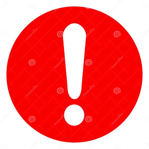 Het Rode Pictogram Van Het Uitroepteken Vector Illustratie ...