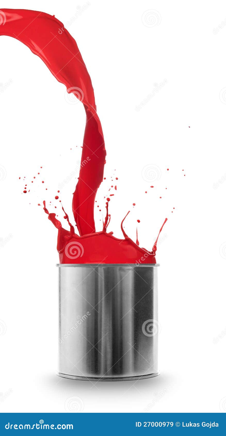 Het Rode Verf Bespatten Uit Kan Stock Afbeelding - Image of druppel ...