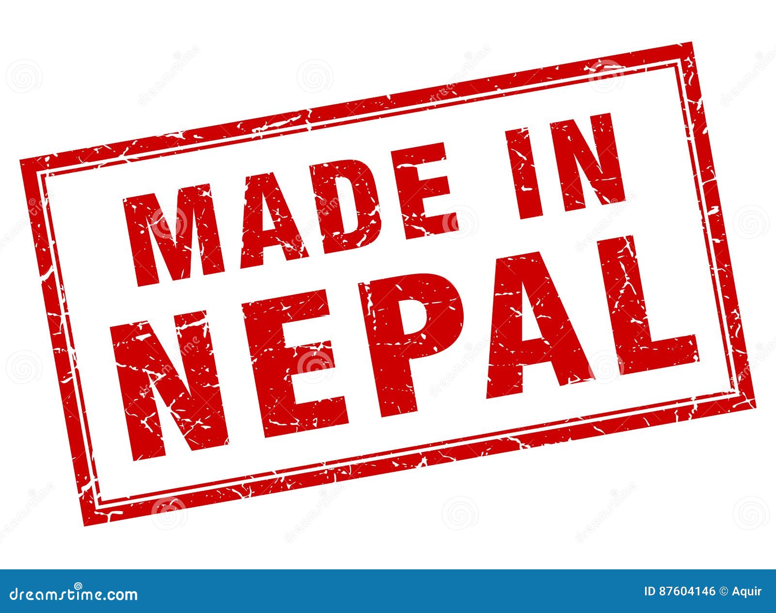 Het Rode Vierkant Van Nepal Dat in Zegel Wordt Gemaakt Vector ...