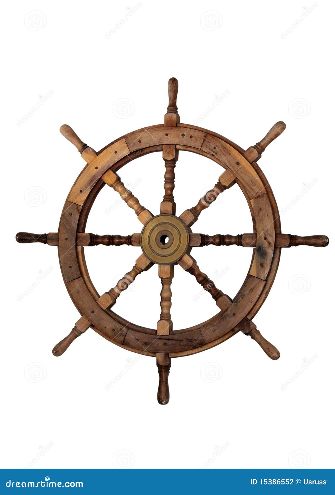 Het Roer Van De Boot Van Het Zeil Op Witte Achtergrond Stock Foto ...