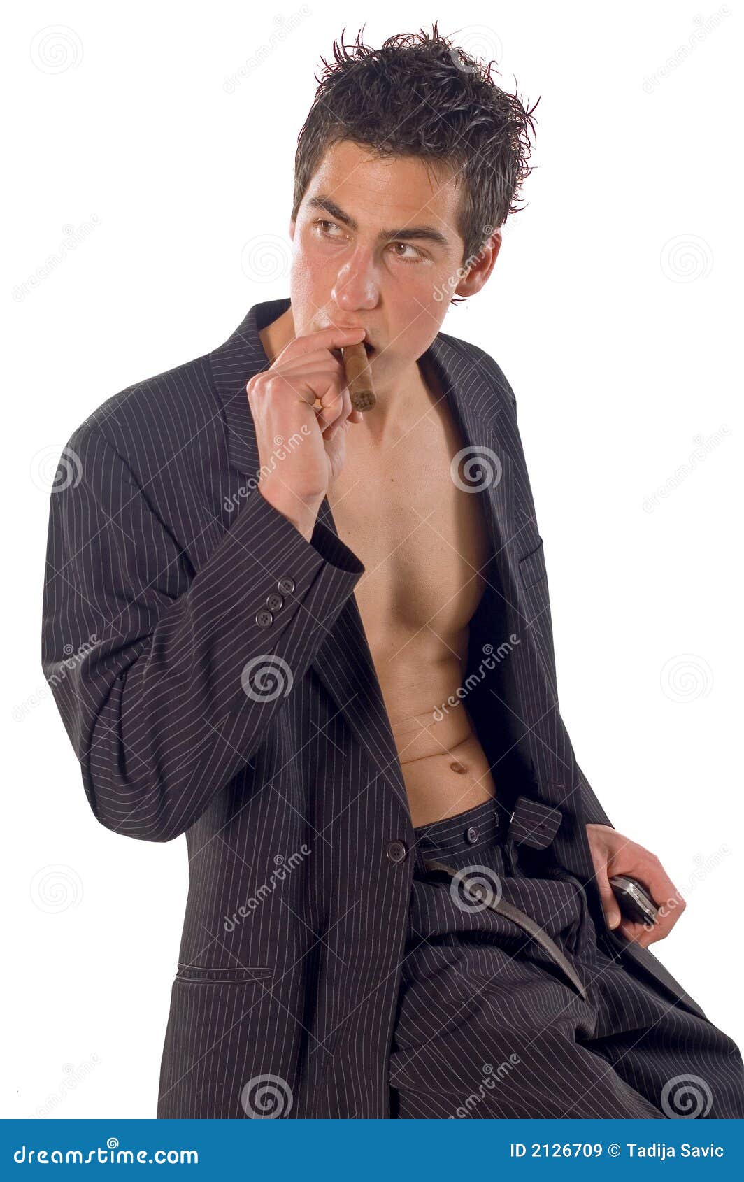 Het roken stock afbeelding. Image of rook, roken, losgeknoopt - 2126709