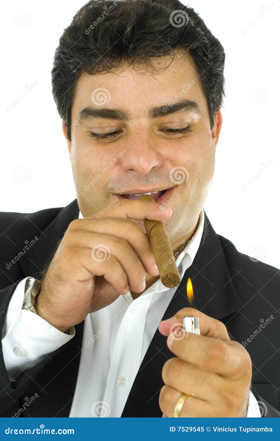 Het roken stock afbeelding. Image of rook, professioneel - 7529545