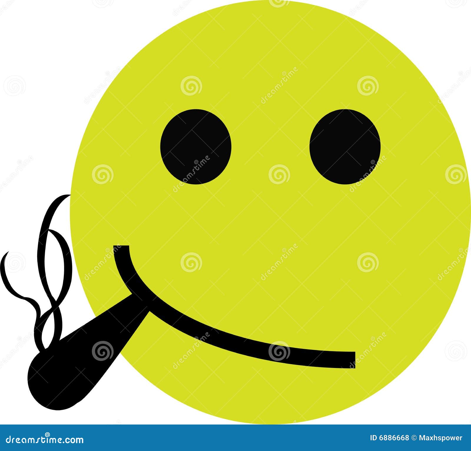 Het roken Smiley stock illustratie. Illustration of glimlach - 6886668