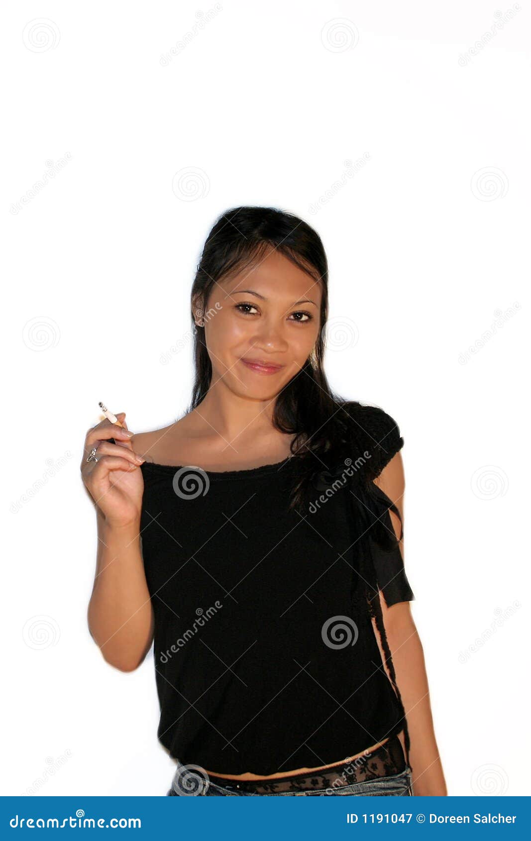 Het roken van een sigaret stock afbeelding. Image of nicotine - 1191047