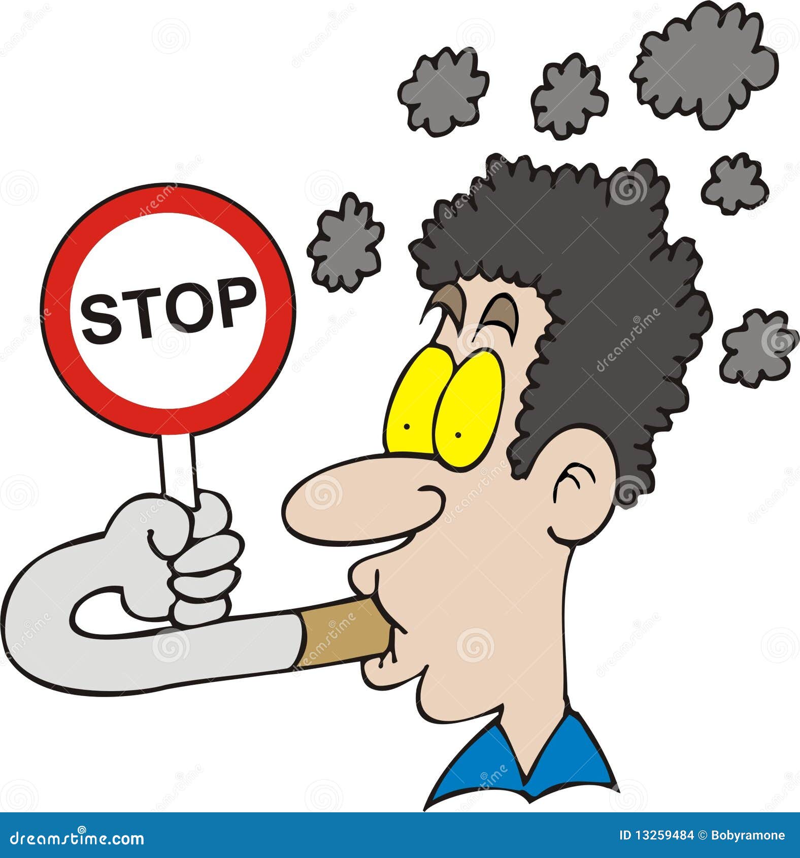 Het roken van het einde vector illustratie. Illustration of mens - 13259484