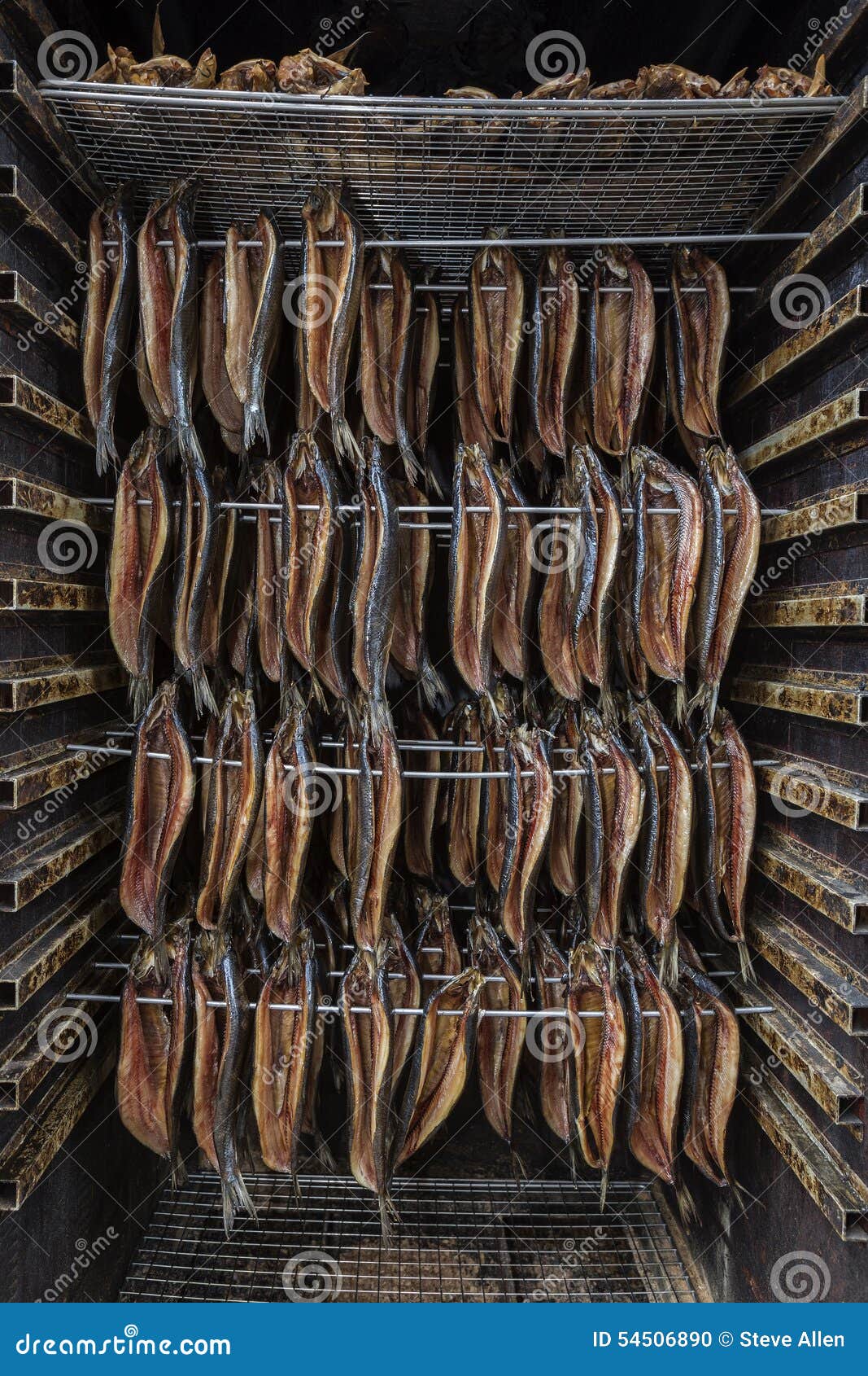 Het Roken Vissen - Gerookte Haringen Stock Foto - Image of knikken ...