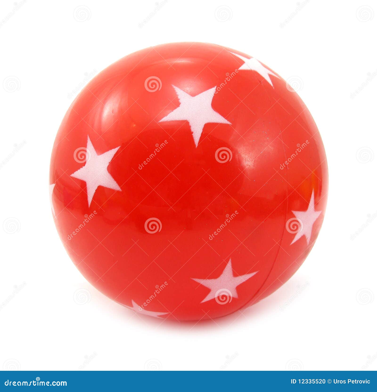 Het Rood Van De Bal Met Witte Sterren Stock Foto - Image of beeld, ster ...