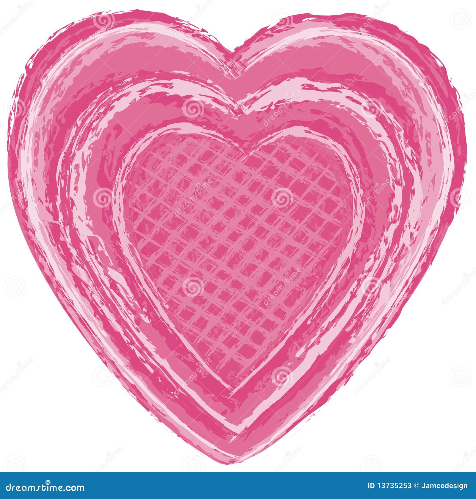 Het roze Hart van de Kunst vector illustratie. Illustration of ...