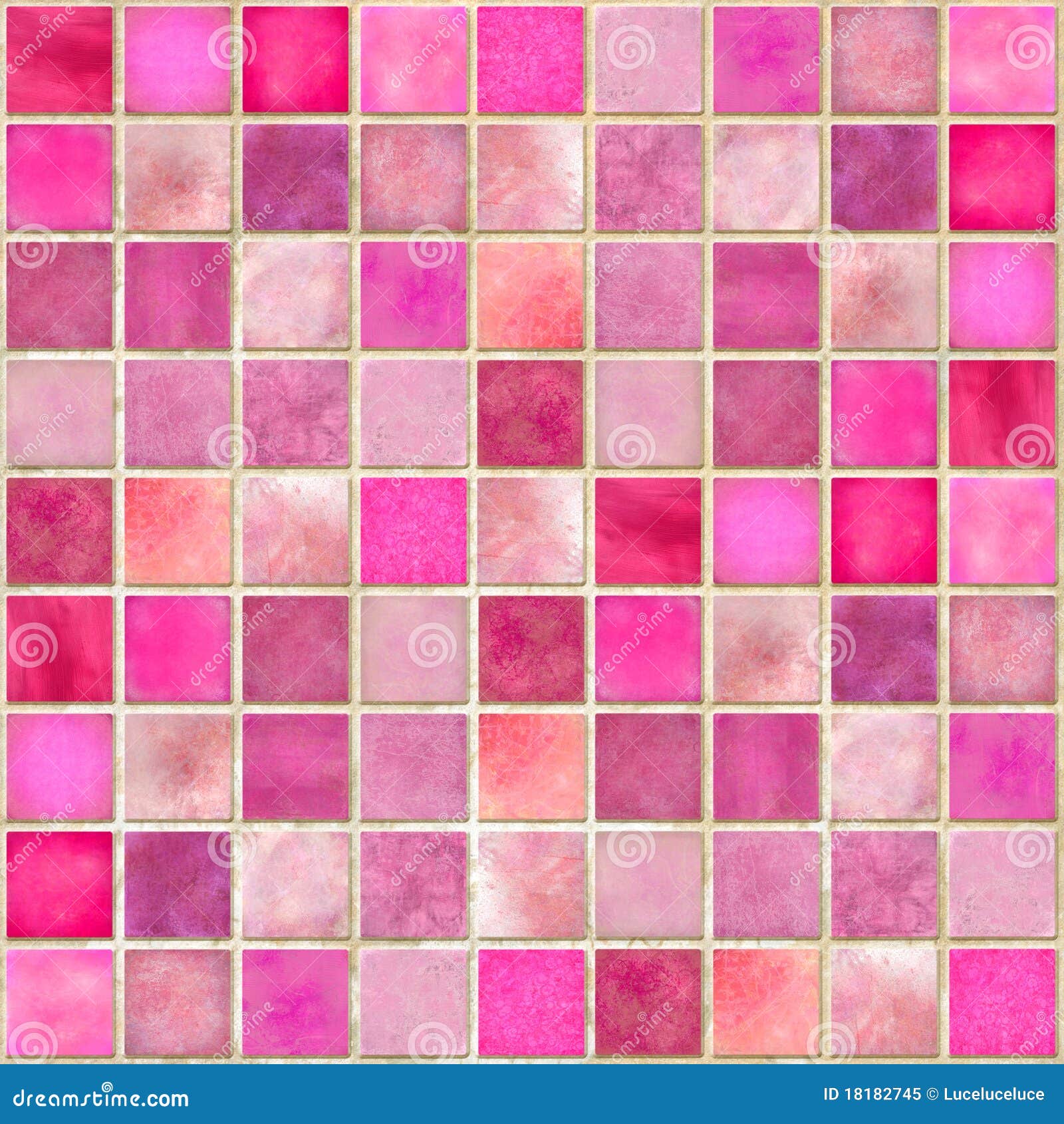 Het Roze Mozaïek Van De Tegel Stock Illustratie - Illustration of ...