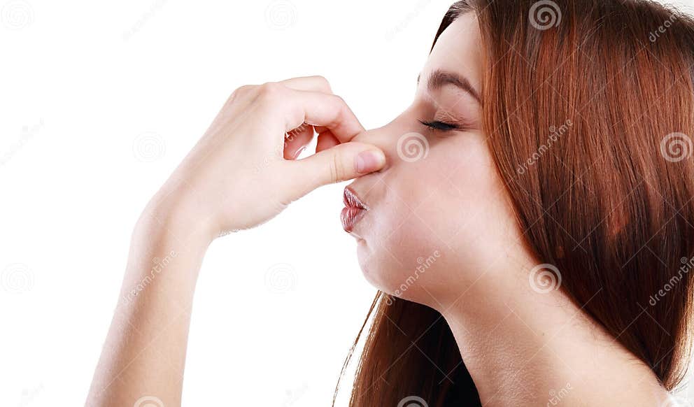 Het Ruiken Van Iets Het Stinken Stock Afbeelding - Image of haar ...