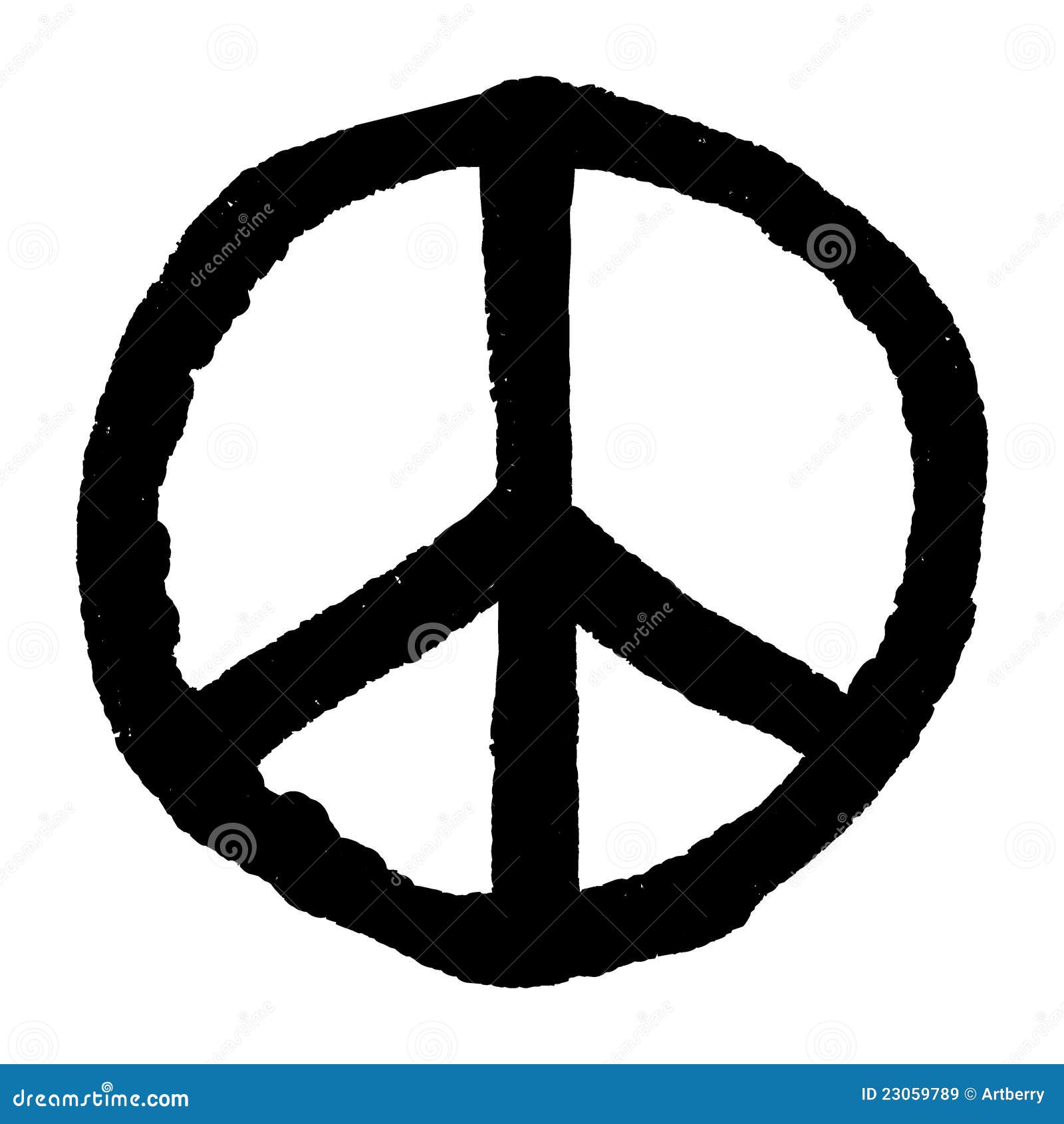 Het Ruwe Symbool Van De Vrede Vector Illustratie - Illustration of verf ...