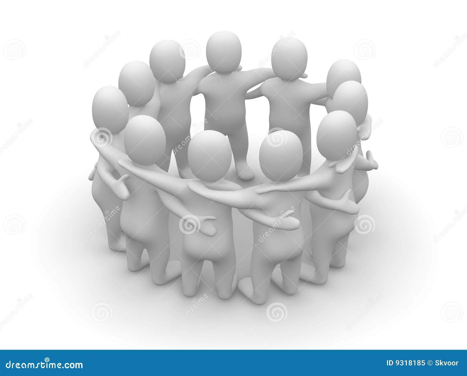 Het Samenkomen Van Vrienden Stock Illustratie - Illustration of ...