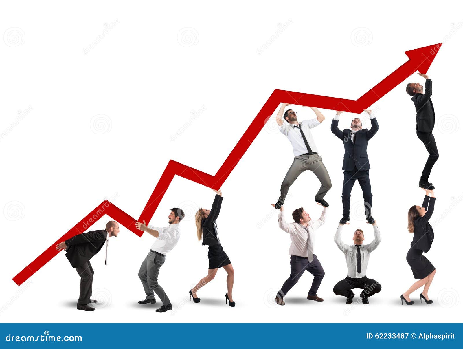 Het Samenwerken Voor De Groei Stock Afbeelding - Image of analyse ...