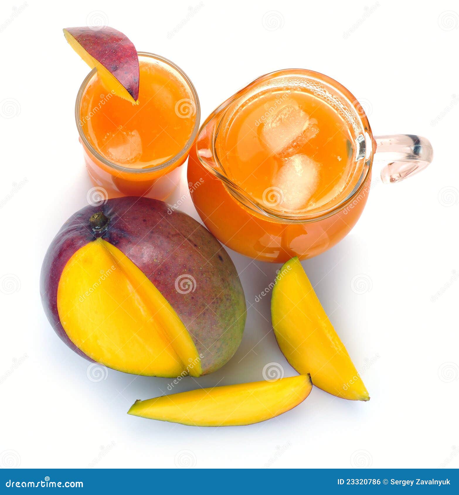 Het Sap En Het Fruit Van De Mango Stock Foto - Image of glas, zoet ...