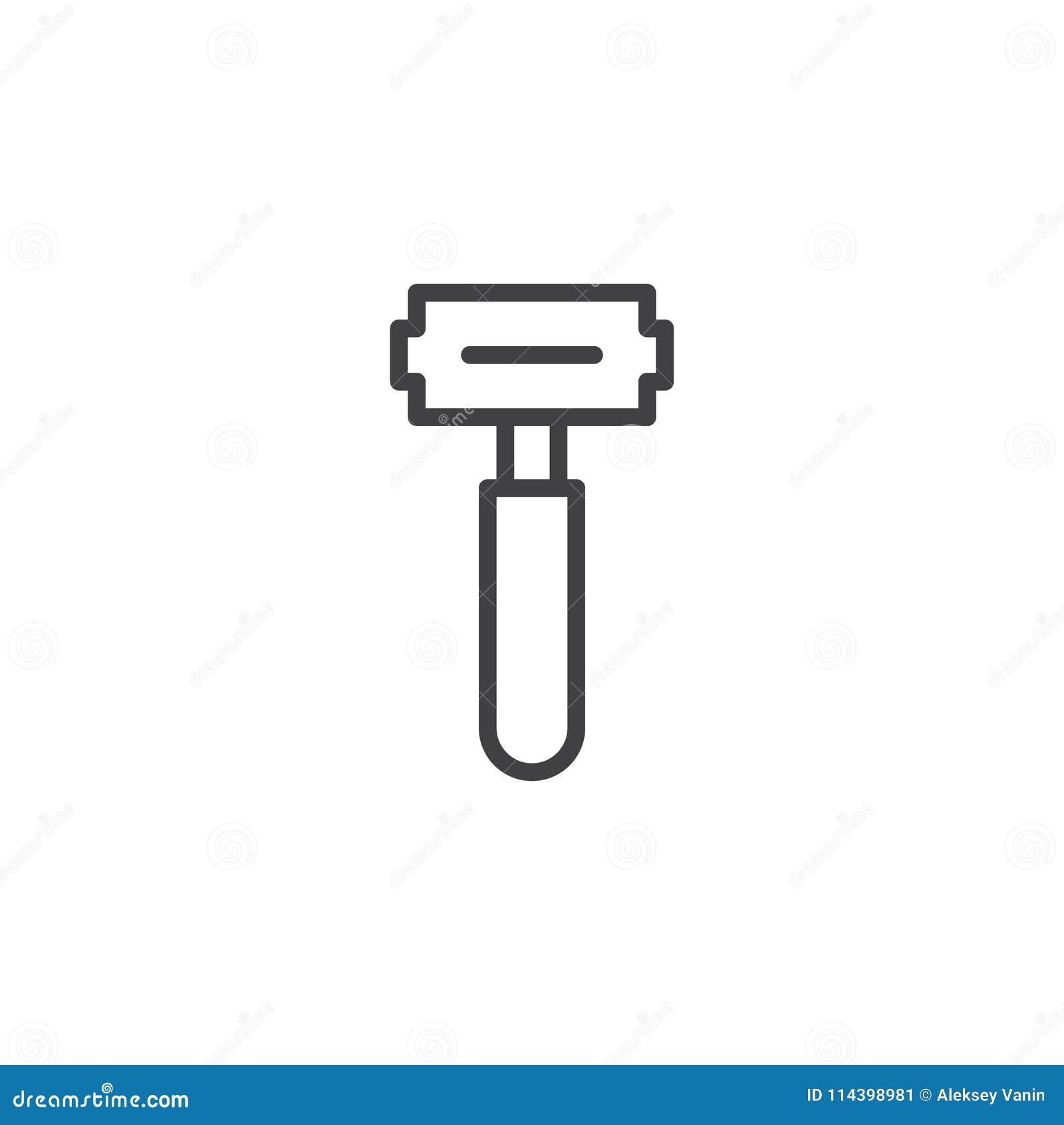 Het Scherende Pictogram Van Het Scheermesoverzicht Vector Illustratie ...