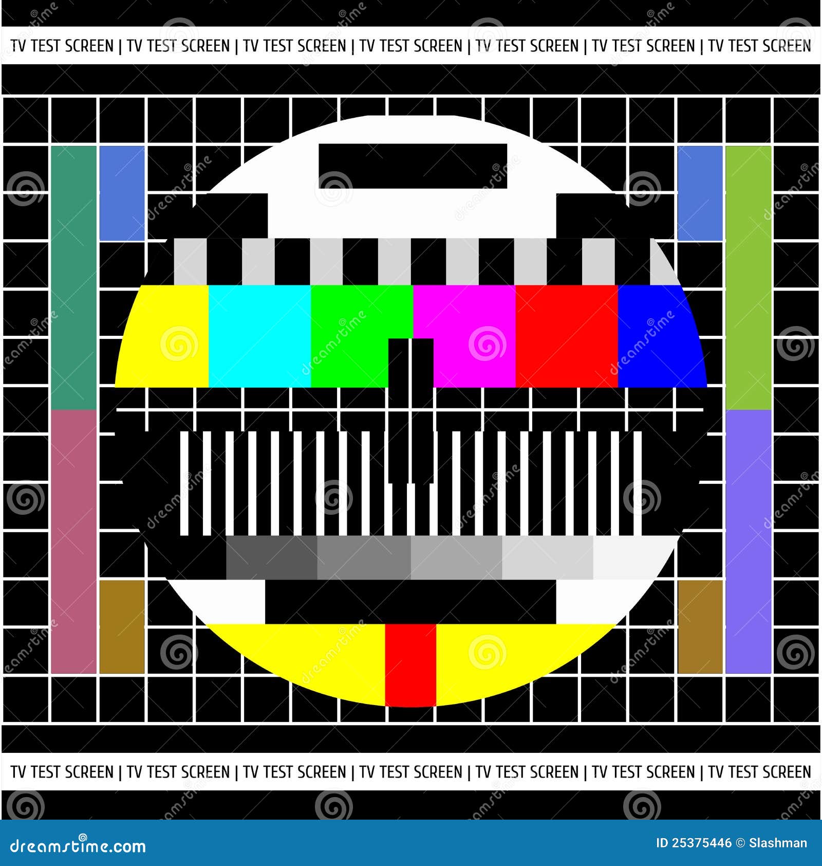 Het Scherm Van TV Van De Test Vector Illustratie - Illustration of ...