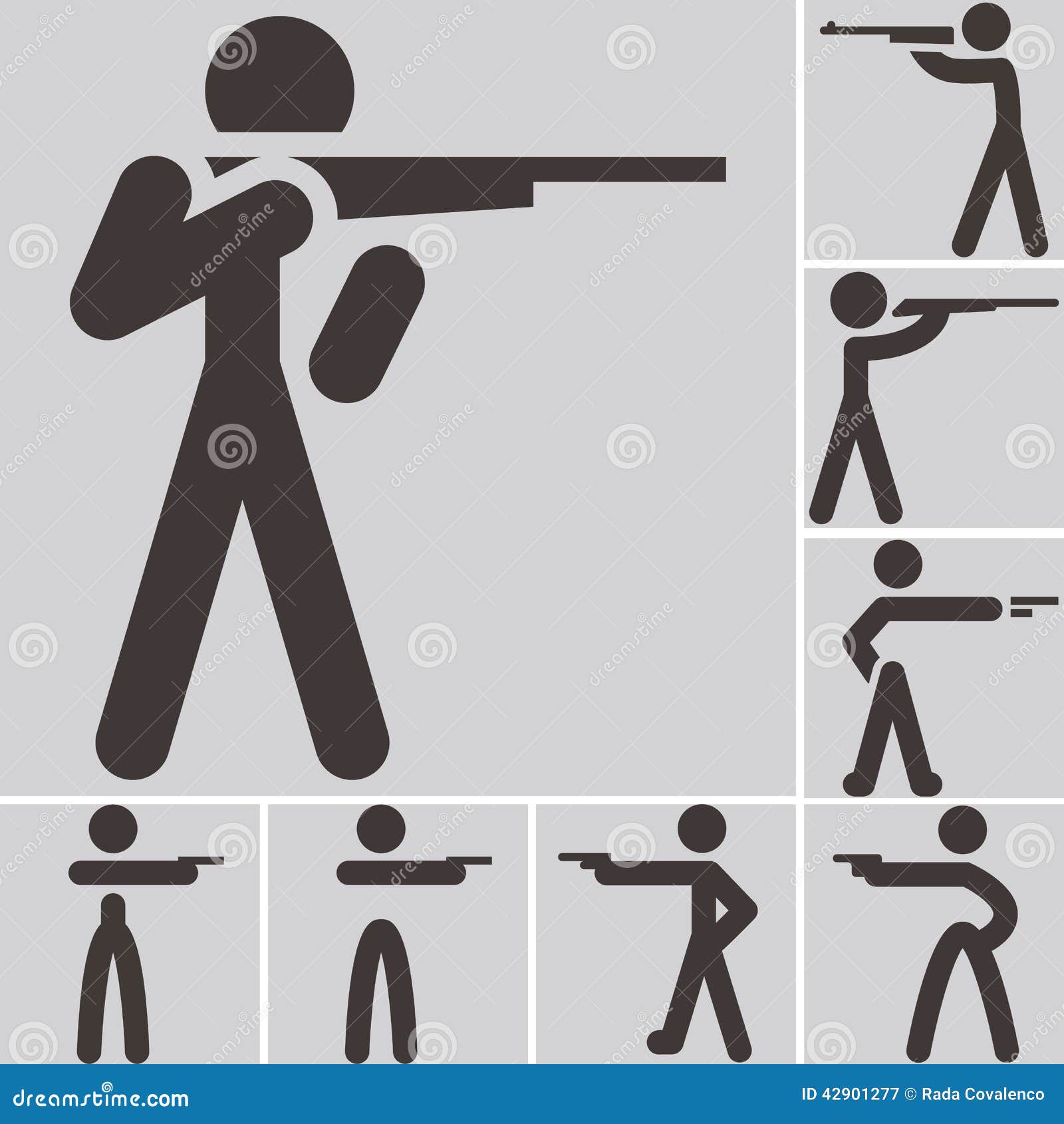 Het Schieten Van Pictogrammen Vector Illustratie - Illustration of ...