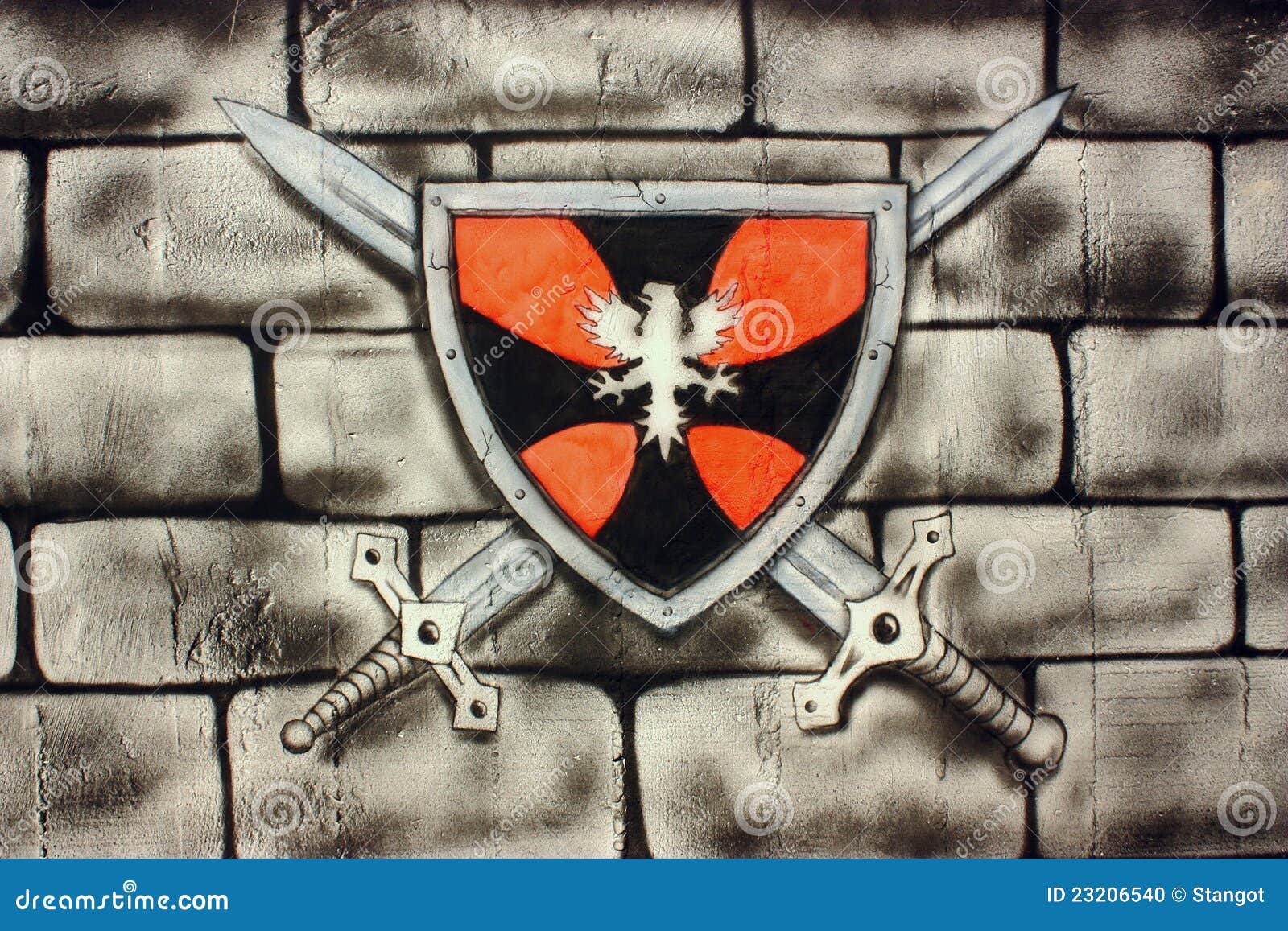 Het schild van de ridder stock foto. Image of embleem - 23206540