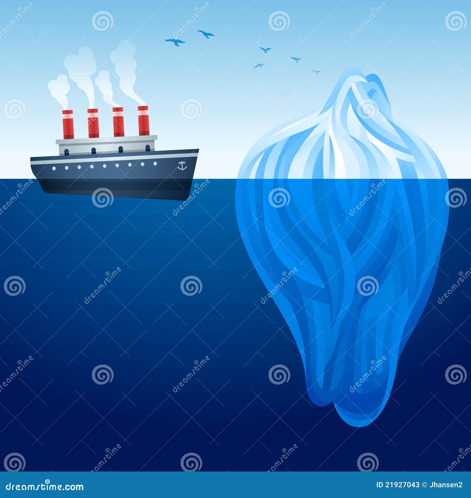 Het Schip van de ijsberg vector illustratie. Illustration of koude ...