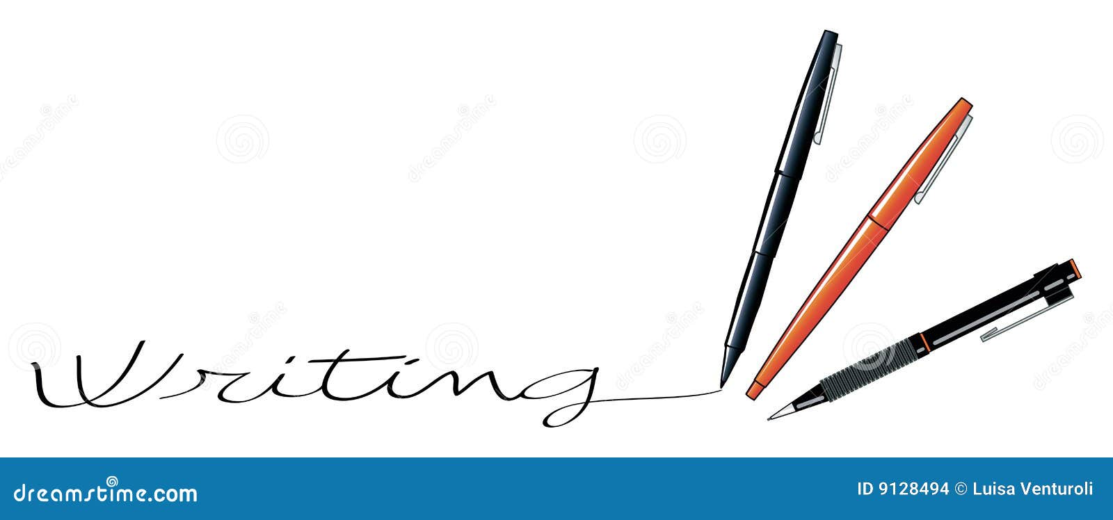 Het schrijven vector illustratie. Illustration of teken - 9128494