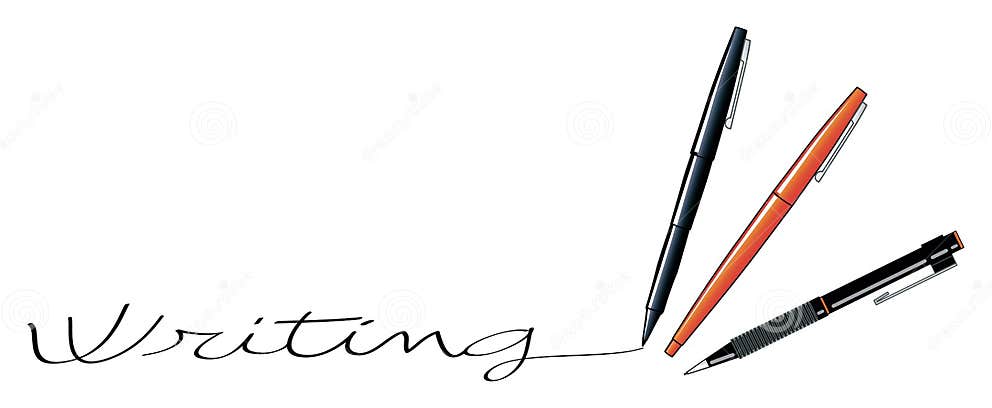 Het schrijven vector illustratie. Illustration of teken - 9128494