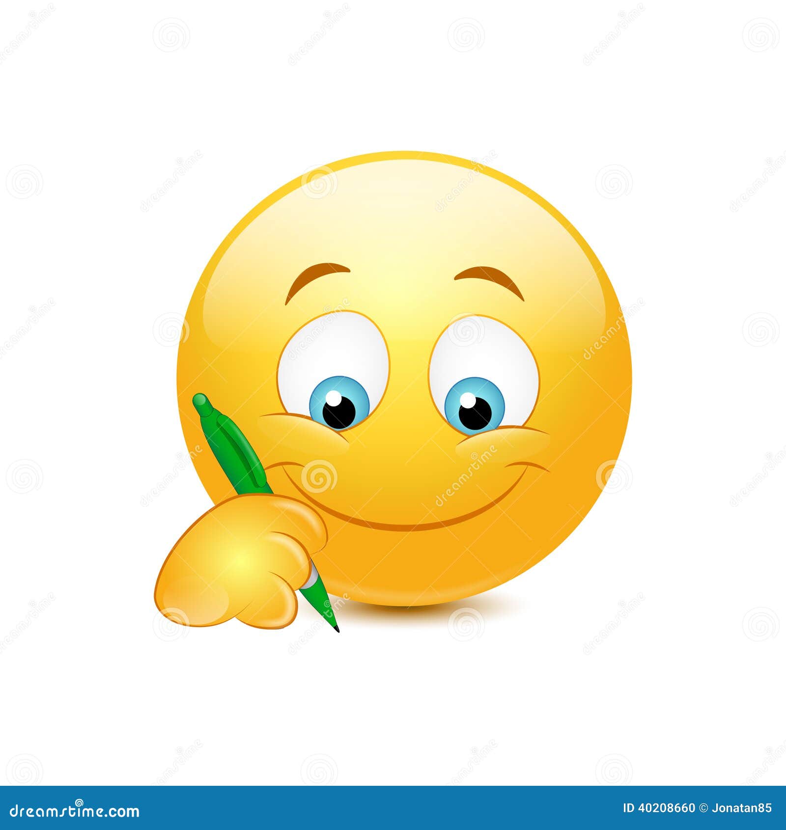 Het schrijven emotie vector illustratie. Illustration of gelukkig ...