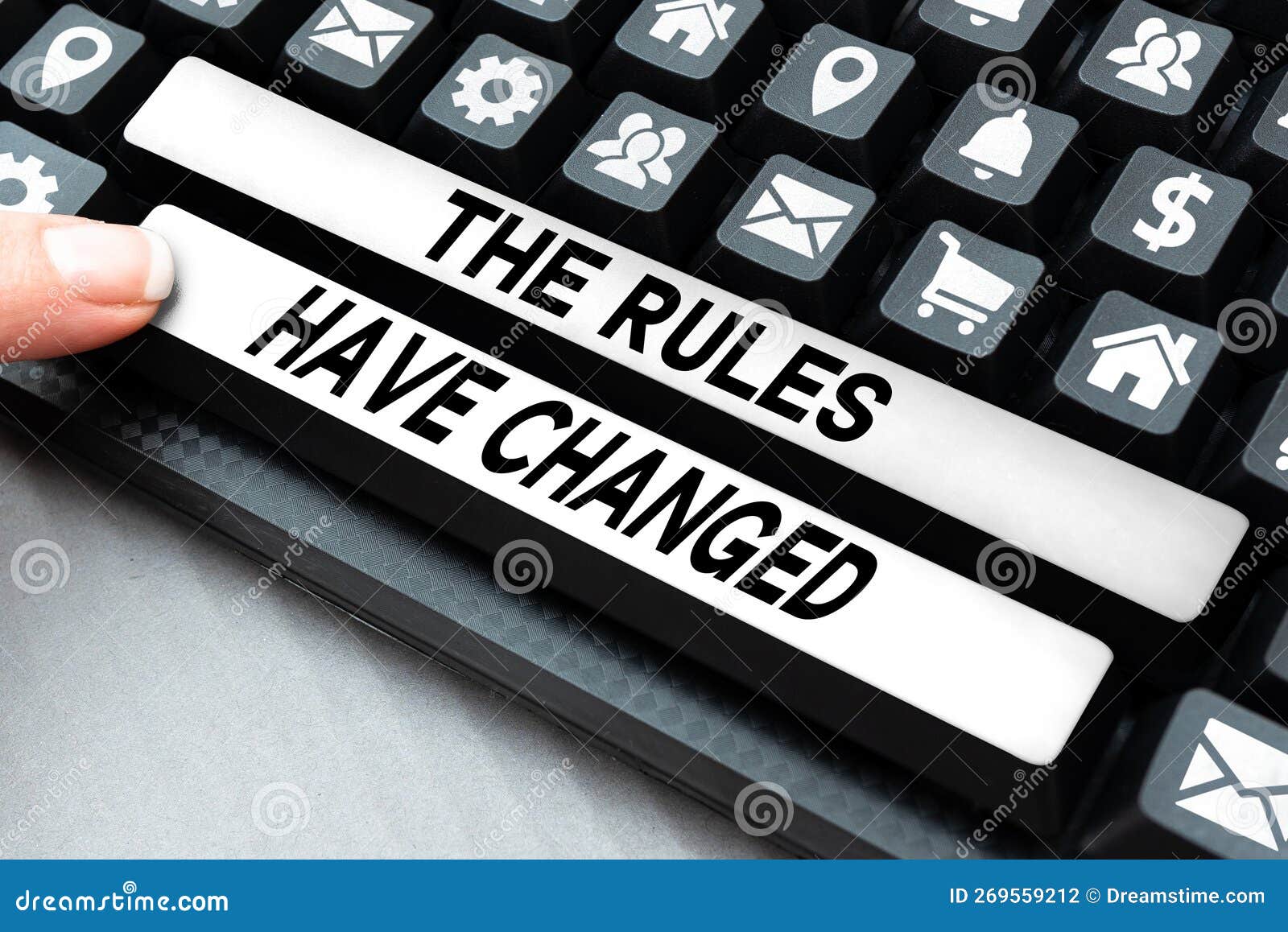 Het Schrijven Tonend Tekst De Regels Zijn Veranderd. Concept Dat De ... Het Schrijven Tonend Tekst De Regels Zijn Veranderd. Concept Dat De ...