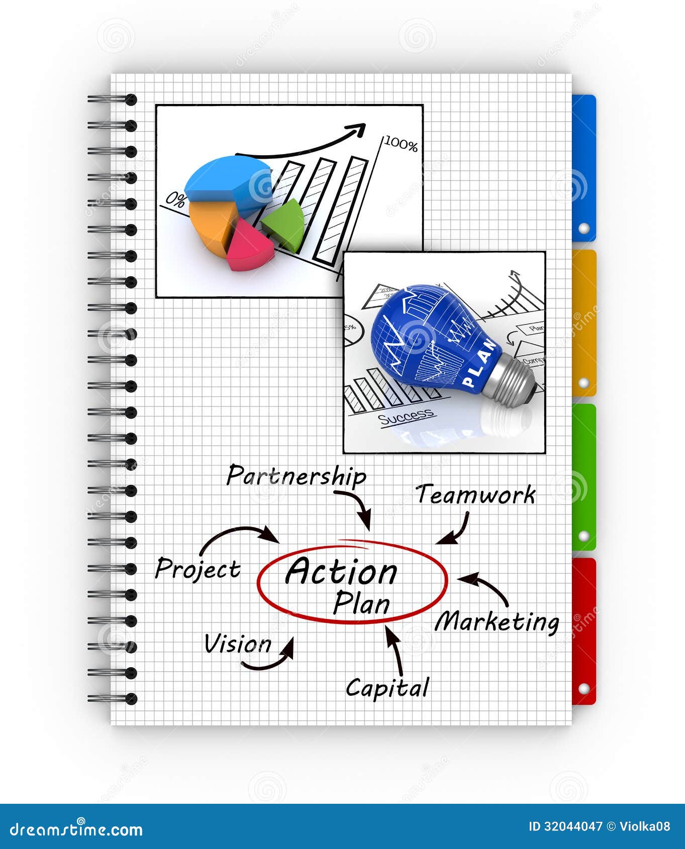 Het Schrijven Van Een Actieplan Stock Illustratie - Illustration of ...