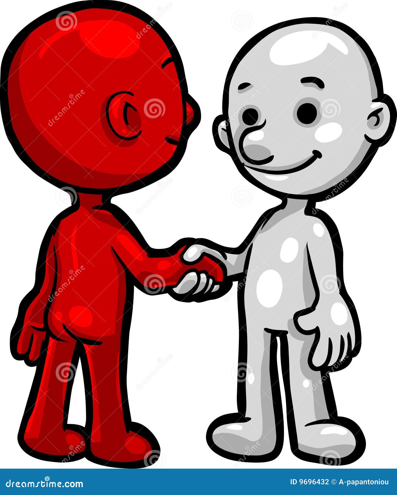 Het Schudden Van Smartoons Handen Vector Illustratie - Illustration of ...