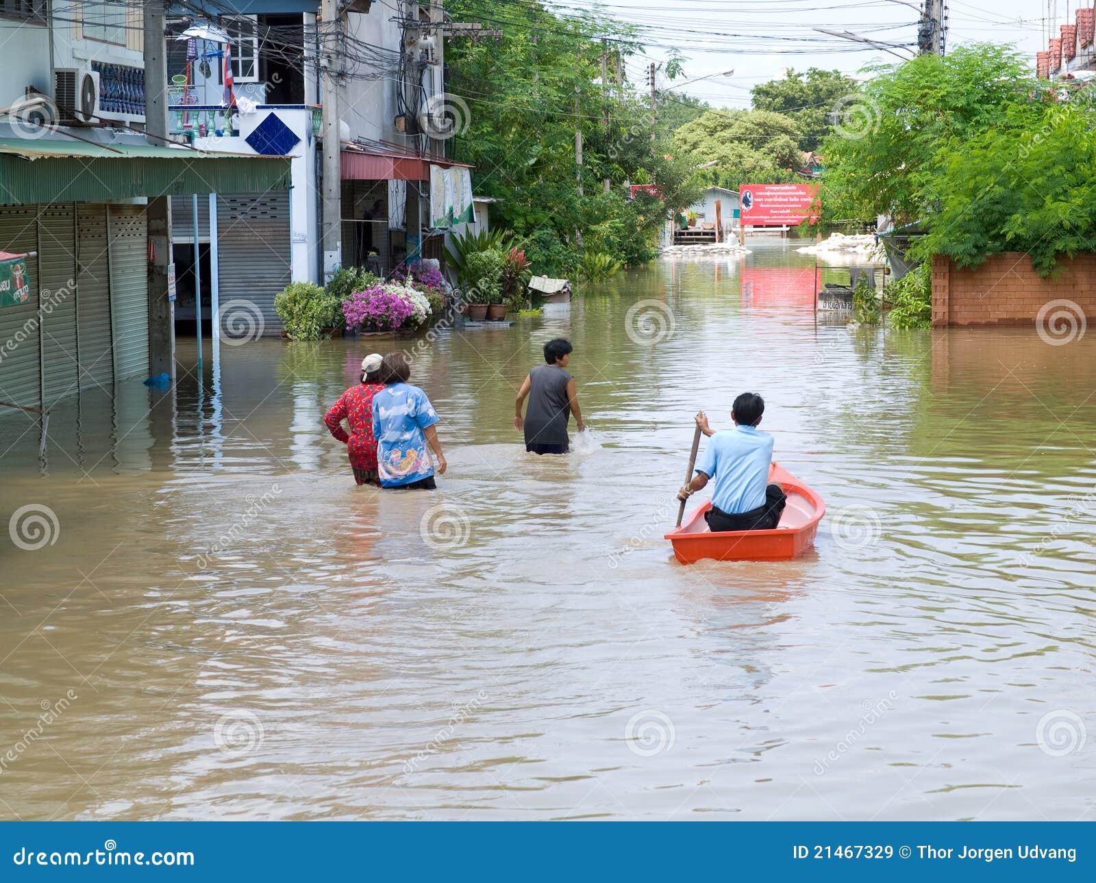 Het Seizoen Van De Moesson in Ayuttaya, Thailand 2011 Redactionele ...