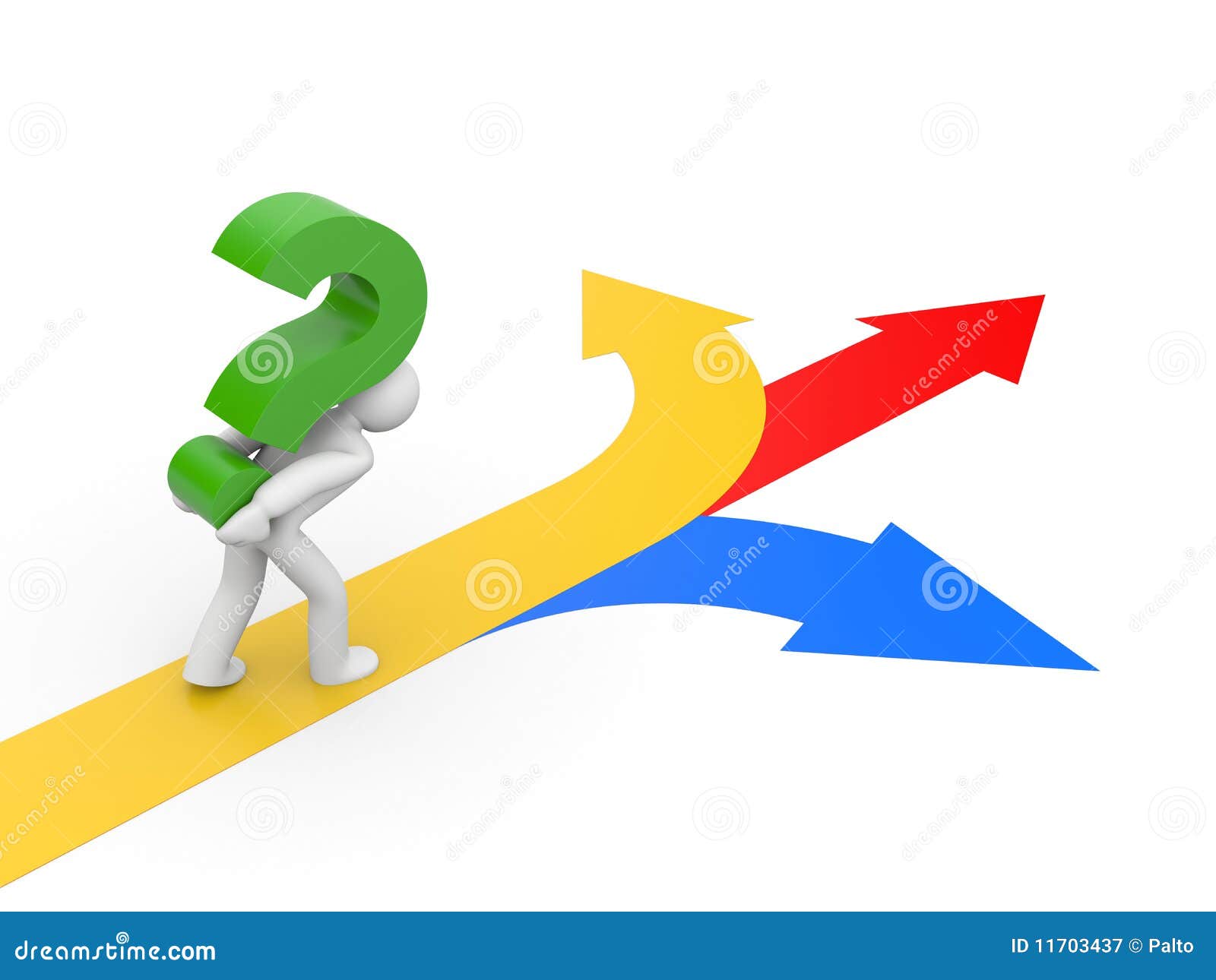 Het Selecteren Van De Juiste Richting Stock Illustratie - Illustration ...