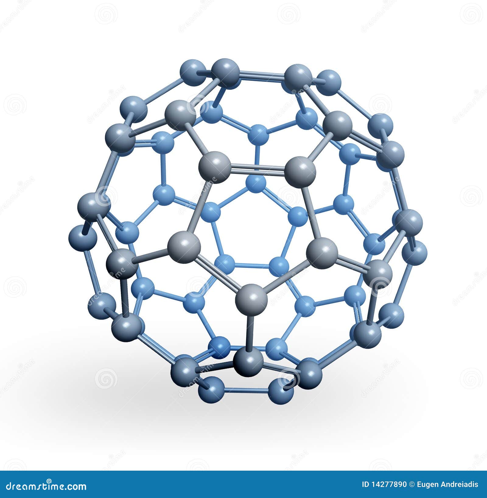 Het Sferische Molecule 3D Teruggeven Stock Illustratie - Illustration ...