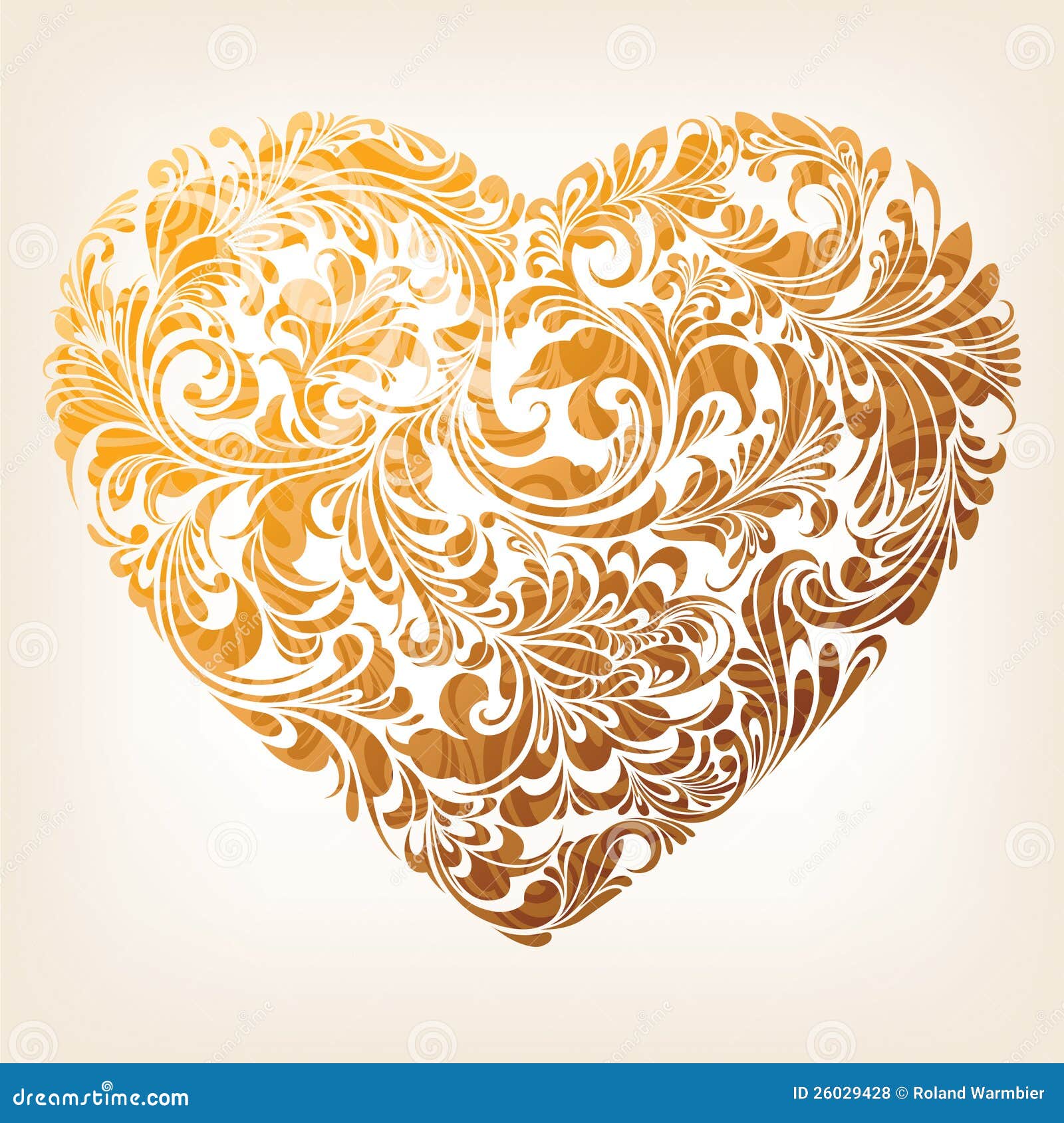 Het Sier Gouden Patroon Van Het Hart Vector Illustratie - Illustration ...