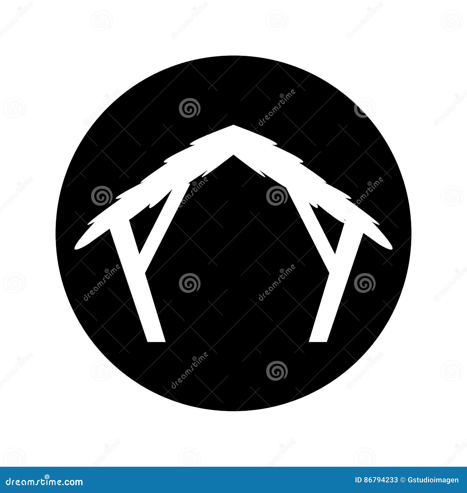 Het Silhouetpictogram Van Het Trog Stabiel Cijfer Vector Illustratie ...