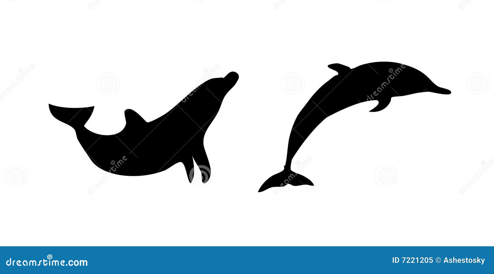 Het Silhouetvector Van De Dolfijn Vector Illustratie - Illustration of ...