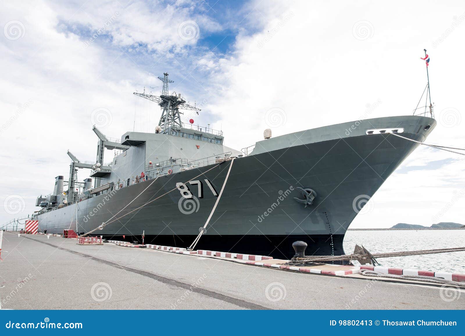 Het slagschip van Thailand redactionele stock foto. Image of teken ...
