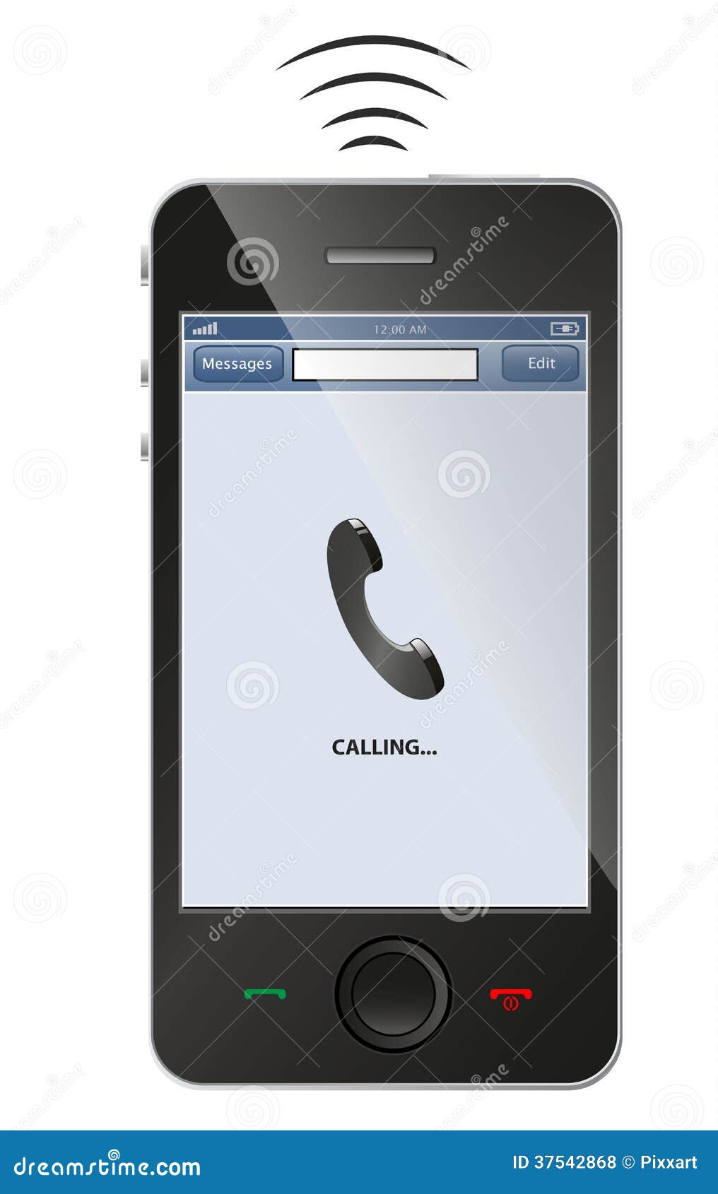 Het slimme telefoon bellen vector illustratie. Illustration of ...