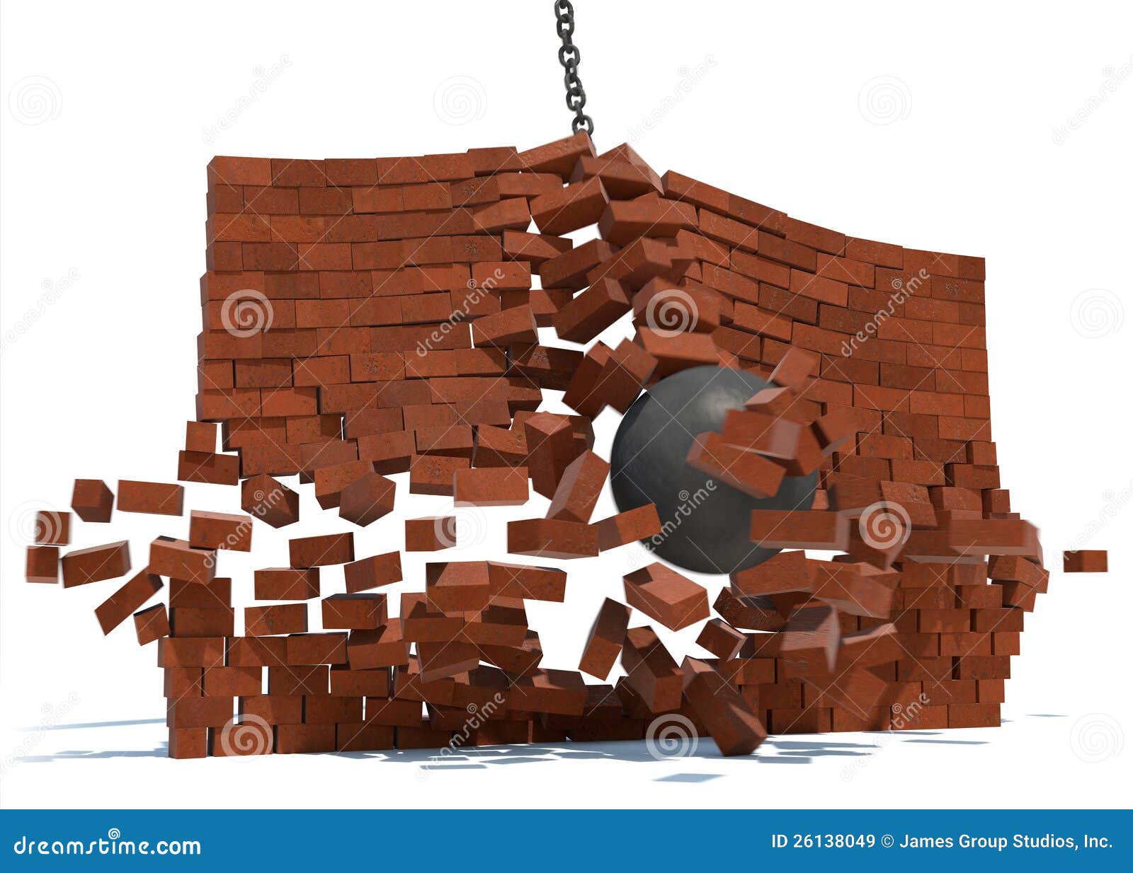 Het slopen van bal stock illustratie. Illustration of wrak - 26138049