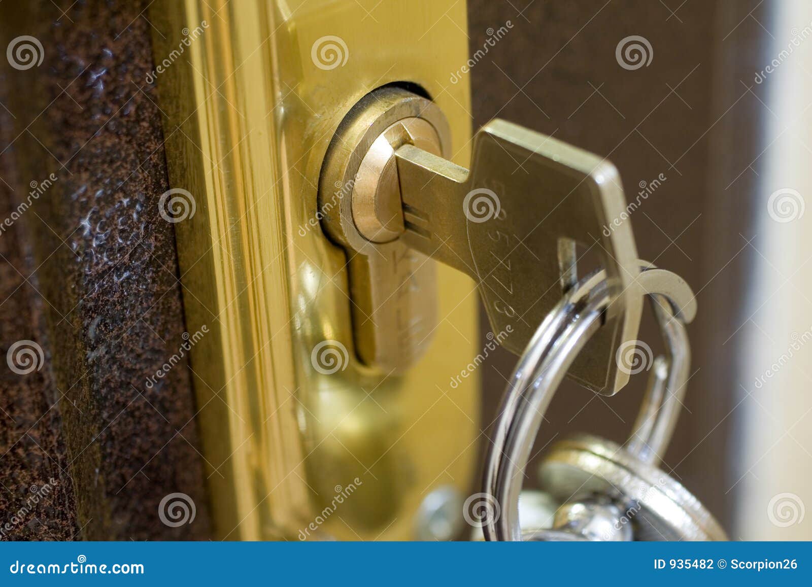 Het Slot En De Sleutel Van Het Huis Stock Foto - Image of huizen ...