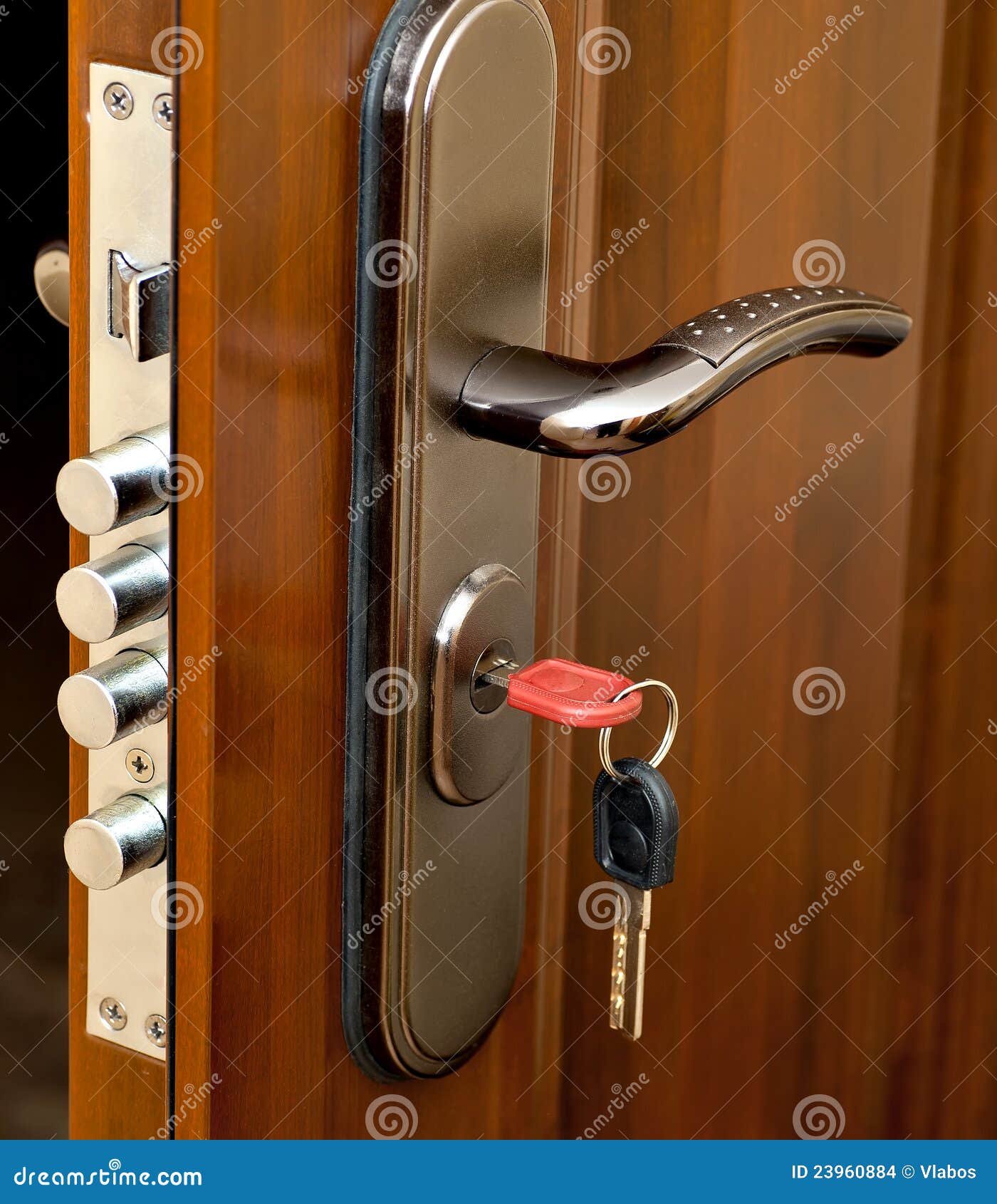 Het slot van de deur stock foto. Image of inbraak, opening - 23960884