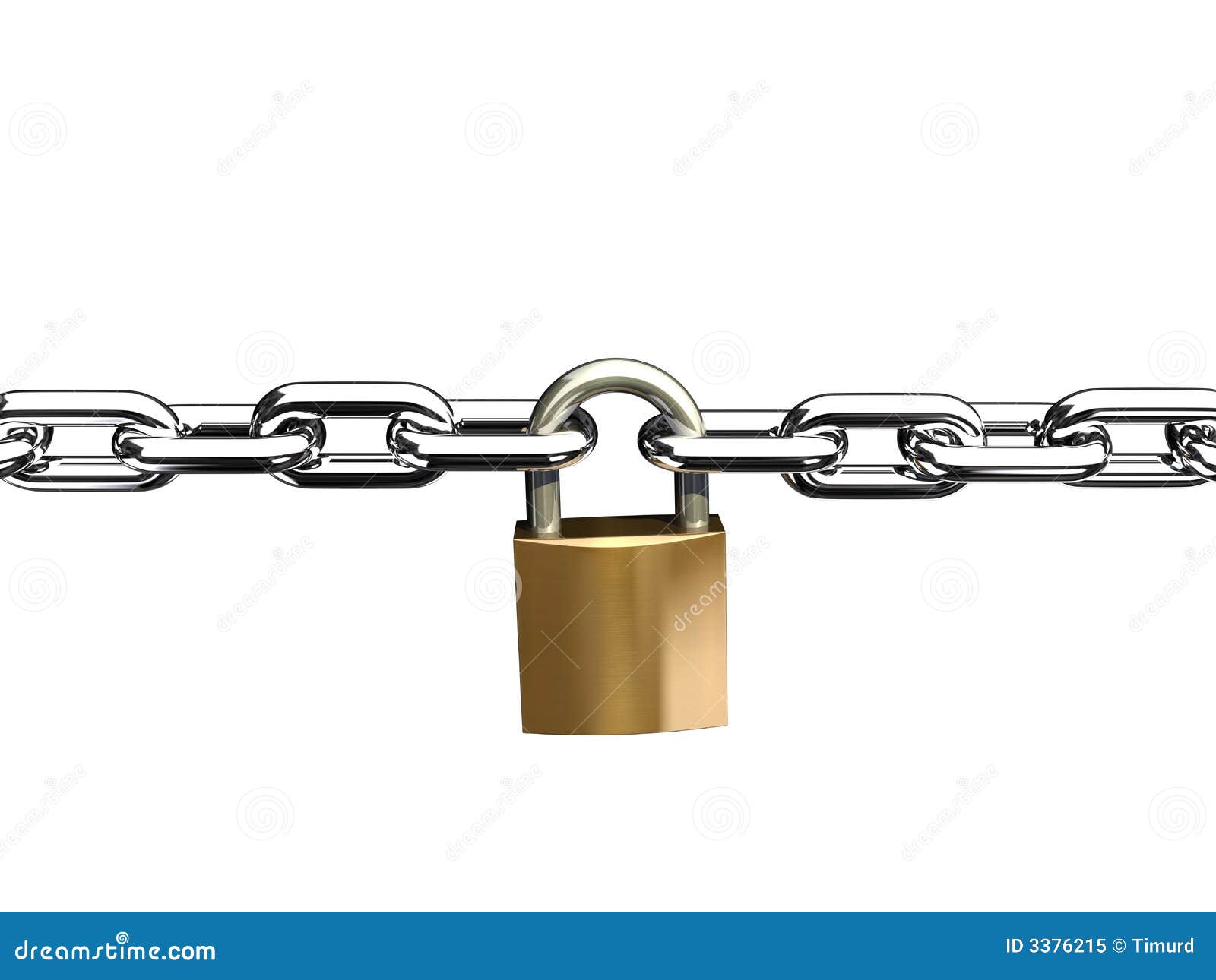 Het slot van de ketting stock illustratie. Illustration of metaal - 3376215