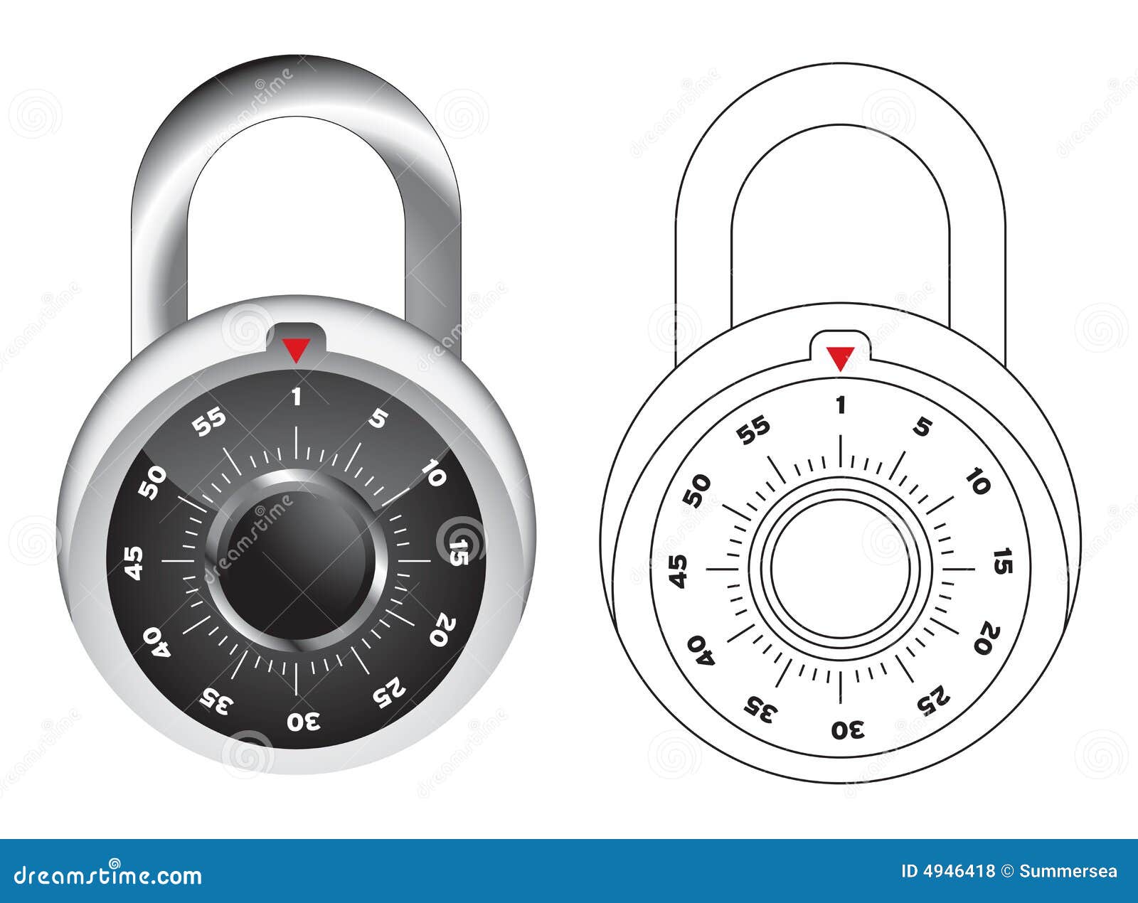 Het Slot Vectorillustratie Van De Wijzerplaat Vector Illustratie ...