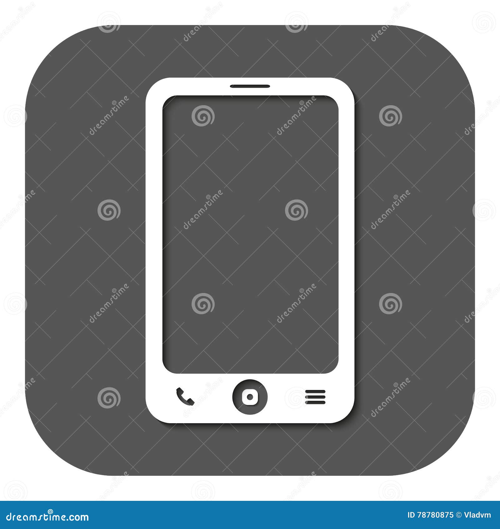 Het Smartphonepictogram Het Symbool Van De Telefoon Vector Illustratie ...