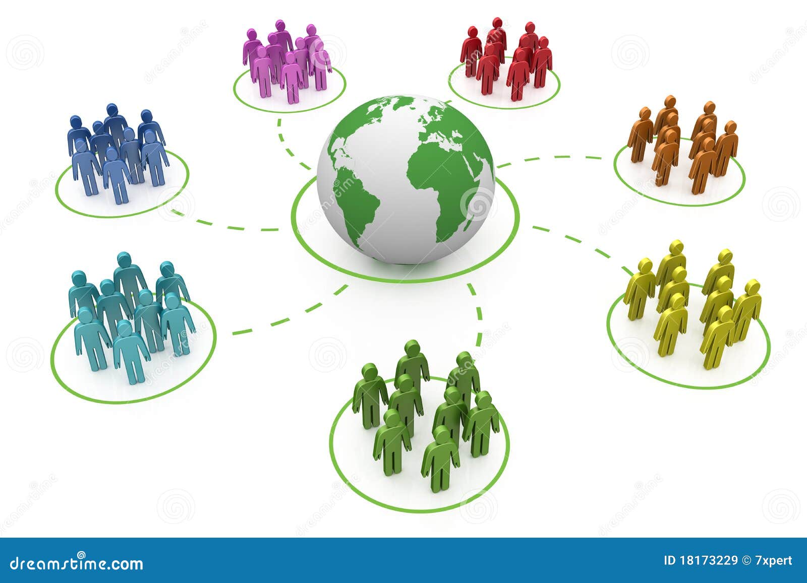 Het Sociale Netwerk Van De Regenboog Stock Illustratie - Illustration ...